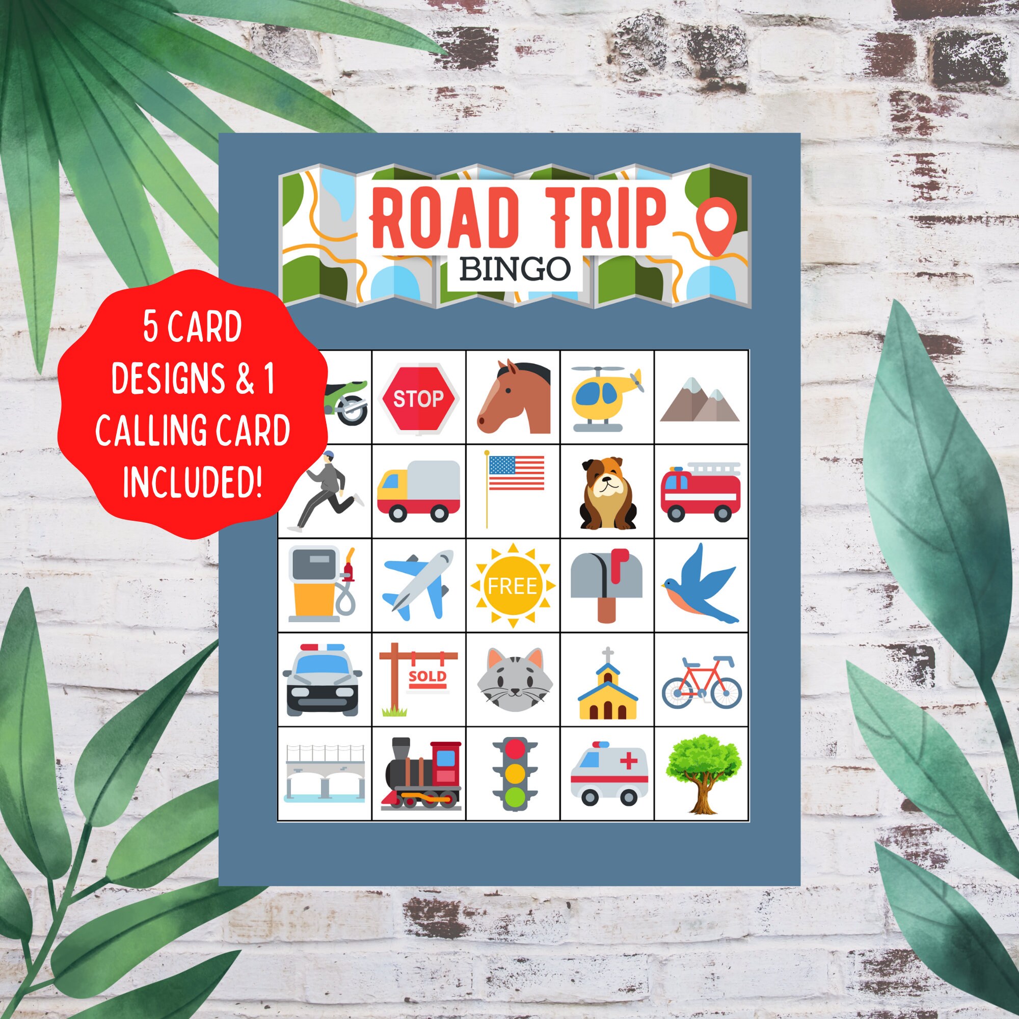 Road Trip Bingo Printable - Fun Game for Kids - Vacation Activity - Car ...