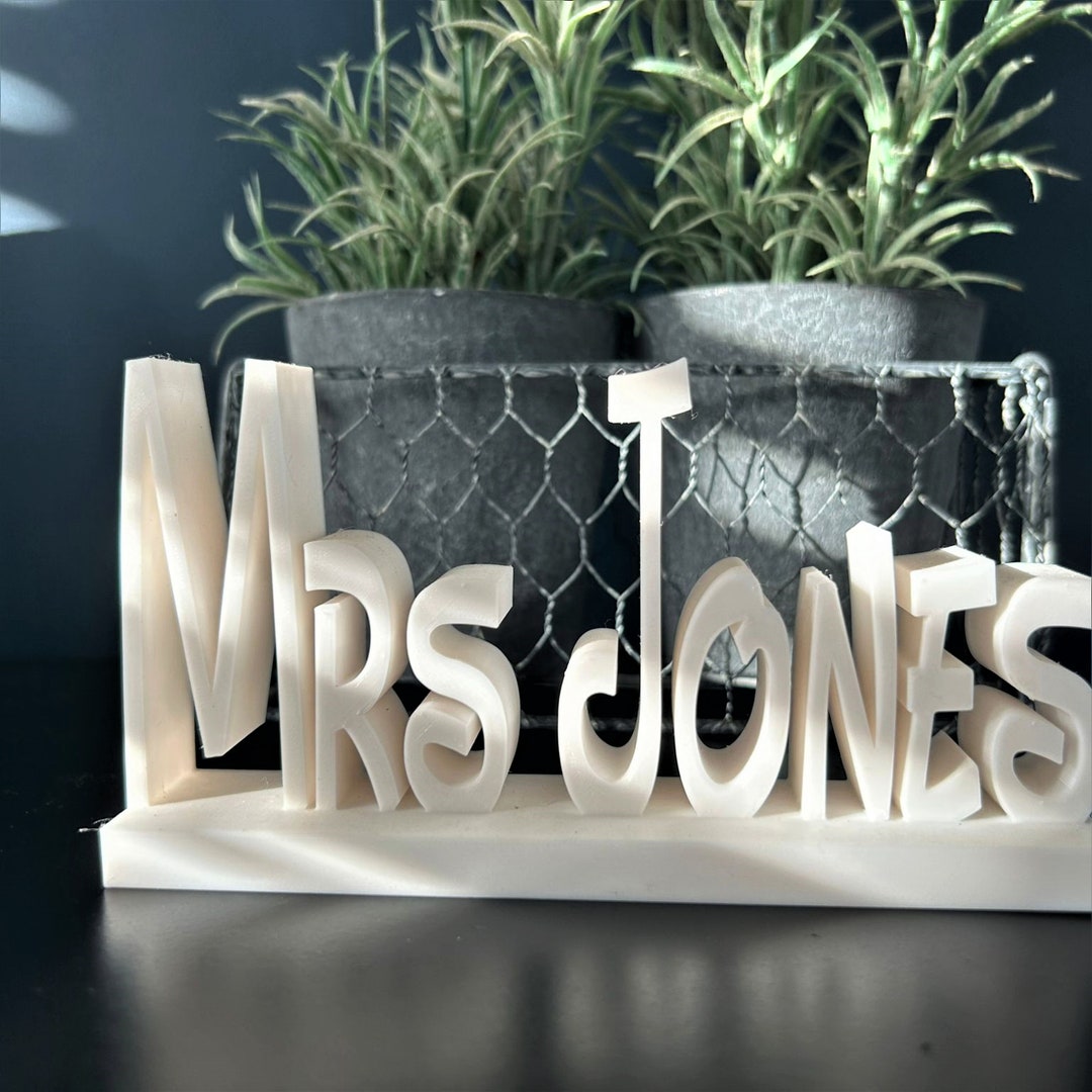 Personalised Desk Name Sign Custom Name Plate Desk Name - Etsy