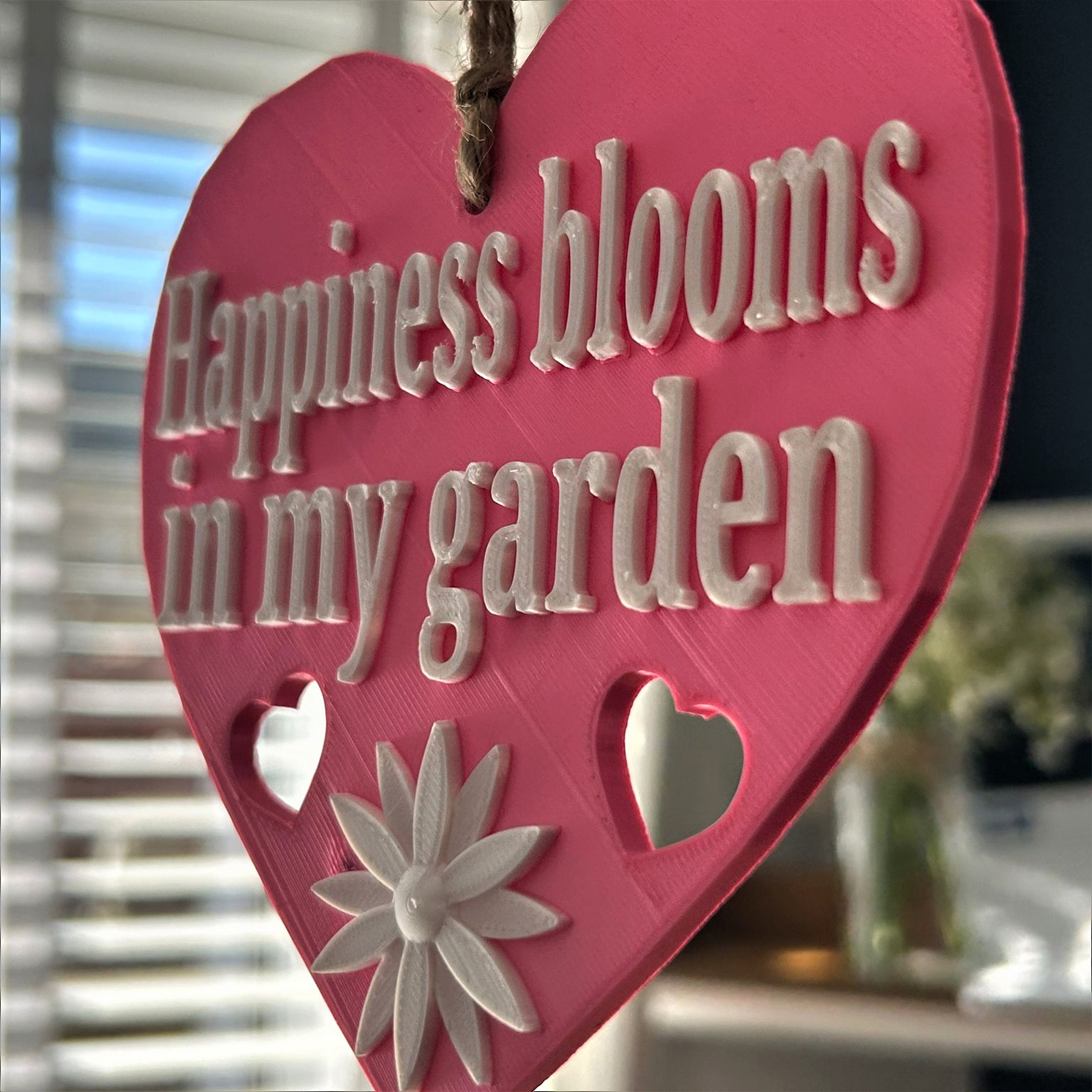 Heart Garden Plaque Sign Hanging Garden Balcony Allotment House ...