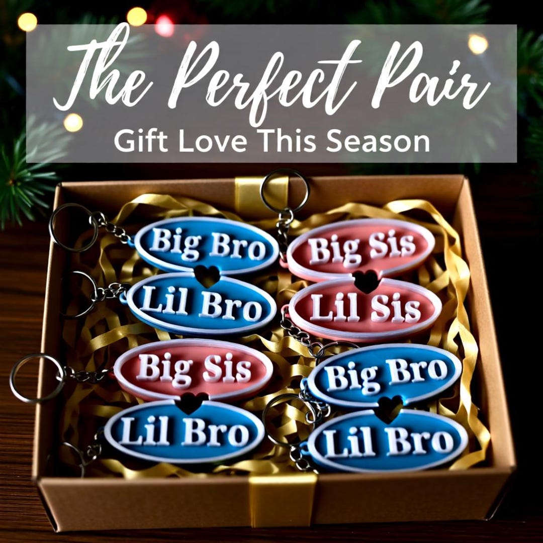 Big Brother/sister Keychain: Handmade Sibling Keepsake, - Etsy