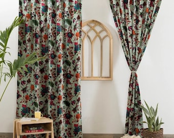 Velvet Curtains Sage - Etsy