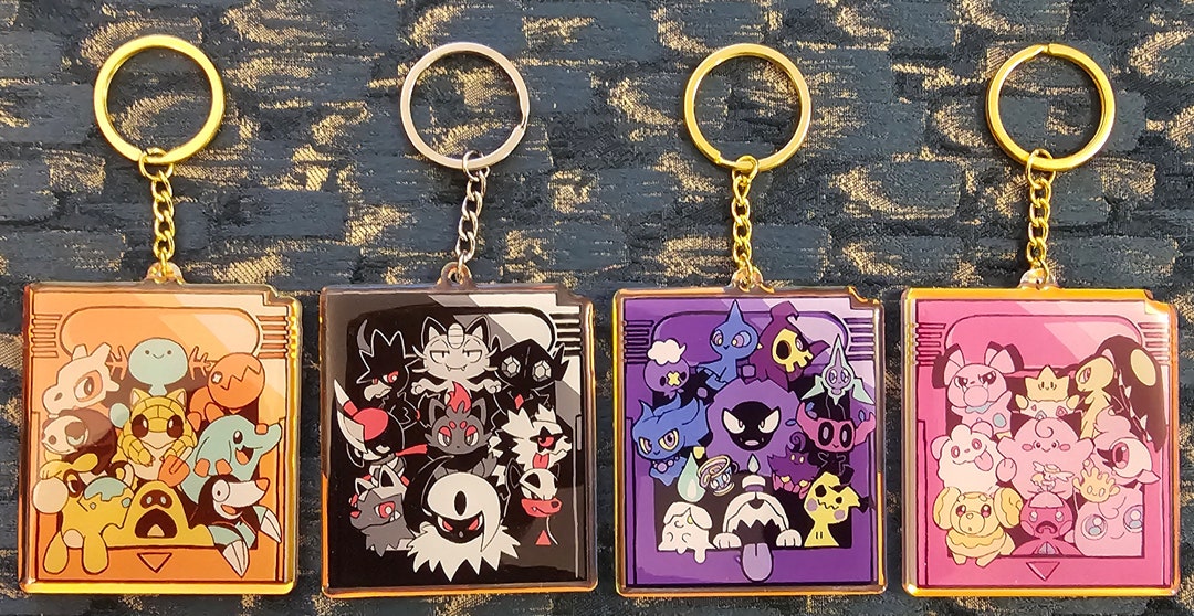 New Pokemon Cartridge Keychains - Etsy