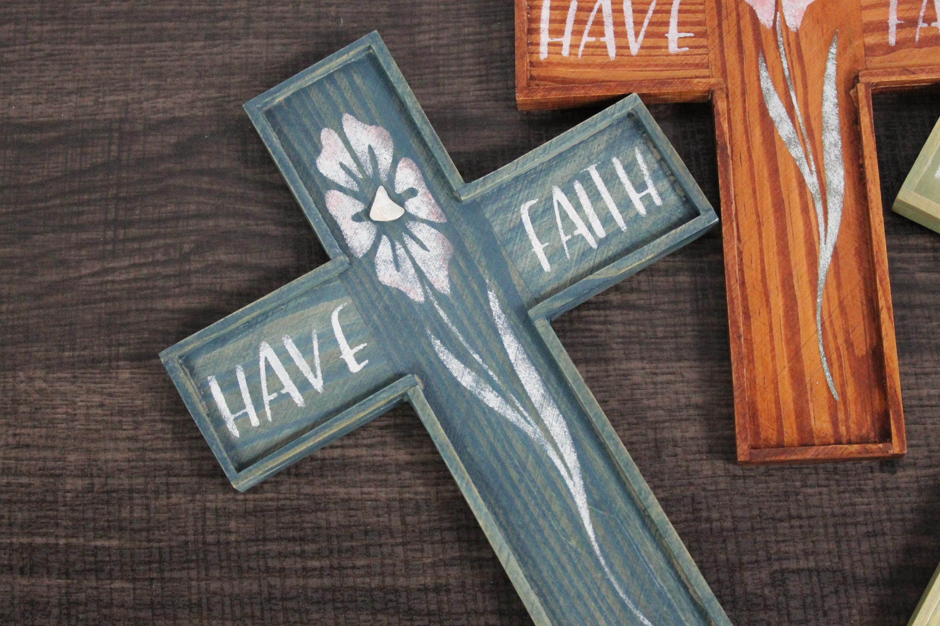 Have Faith Flower Wall Sign, Hanging Signs, Wall Signs, Faith Signs ...