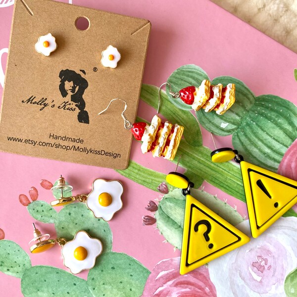 Novelty Earrings Etsy