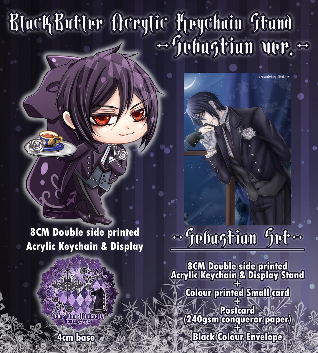 Kuroshitsuji Black Butler Anime Double Side Printed Acrylic Keychain ...