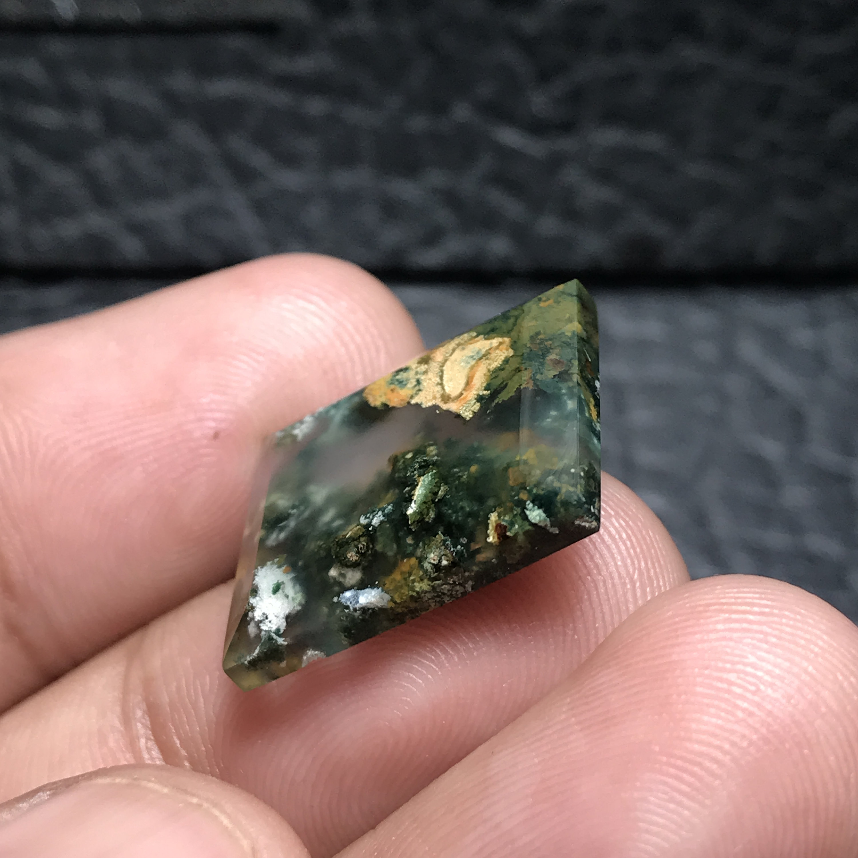 Scenic Moss Agate Emerald Cut Java Moss Gemstone for - Etsy