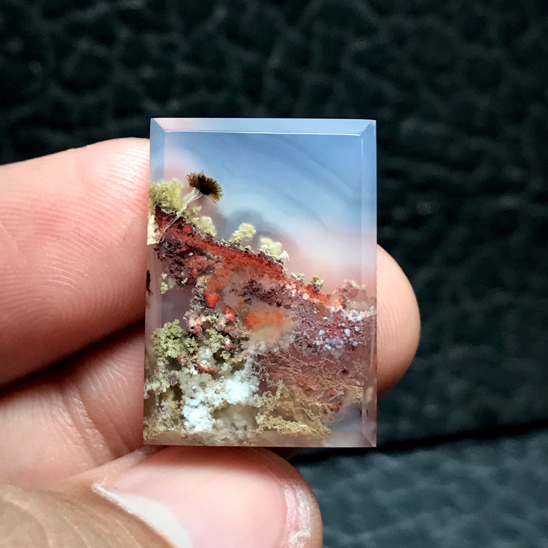 Scenic Moss Agate Cabochon 17x24x4,2 Mm, Birthday Gifts, Java Moss ...