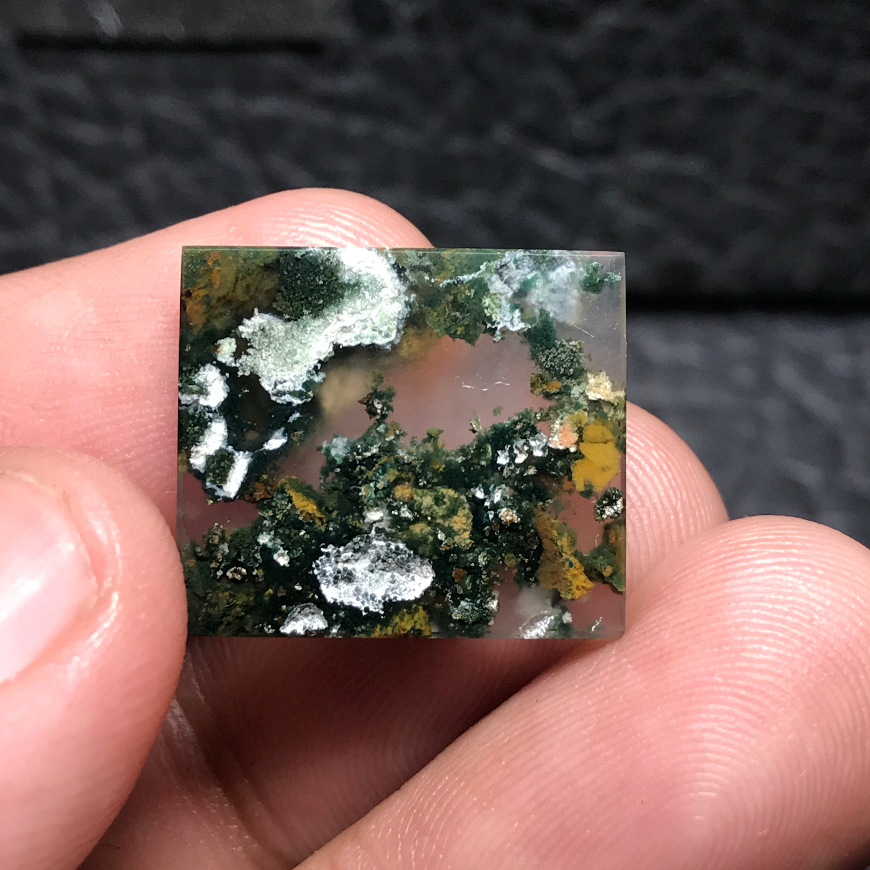 Scenic Moss Agate Emerald Cut Java Moss Gemstone for - Etsy