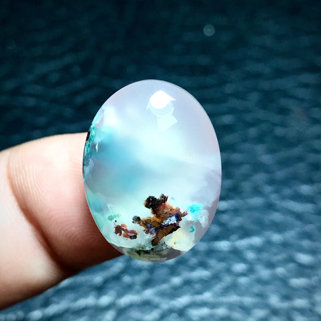 Chrysocolla Native Copper Cabochon 21x16x7 Mm, by Cabochonsforyou ...