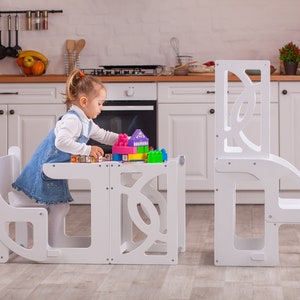 Learning Helper Tower & Table 2 in 1 Kitchen Helper Stool | Etsy