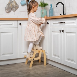 Convertible Step Stool & Chair 2in1, Toddler Step Stool, Kids Kitchen ...