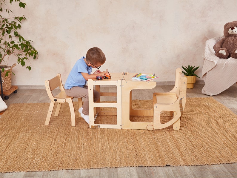 7 in 1 Convertible Toddler Tower Table 2.0 for Learning, Tower Toddler ...