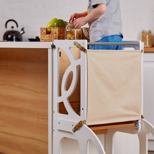 Convertible Toddler Tower Table 7 in 1 With Seatback, Toddler Kitchen ...