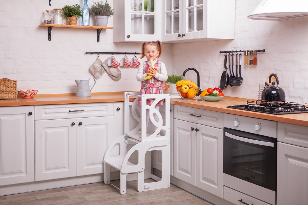 Convertible Learning Toddler Tower Table 2 in 1, Kitchen Stool, Helper ...