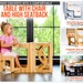 Convertible Toddler Tower & Table WITH BACK and Wooden Kids Slide ...