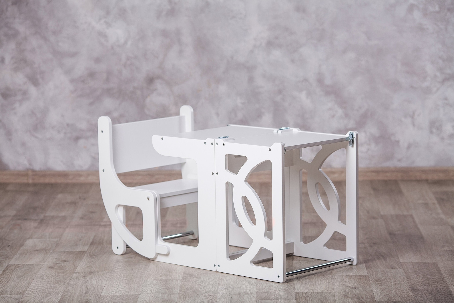 Convertible Learning Toddler Tower & Table With a Back - Etsy