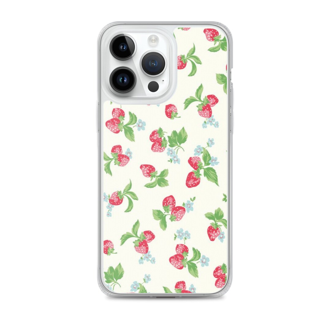 Strawberry Print Phone Case - Etsy