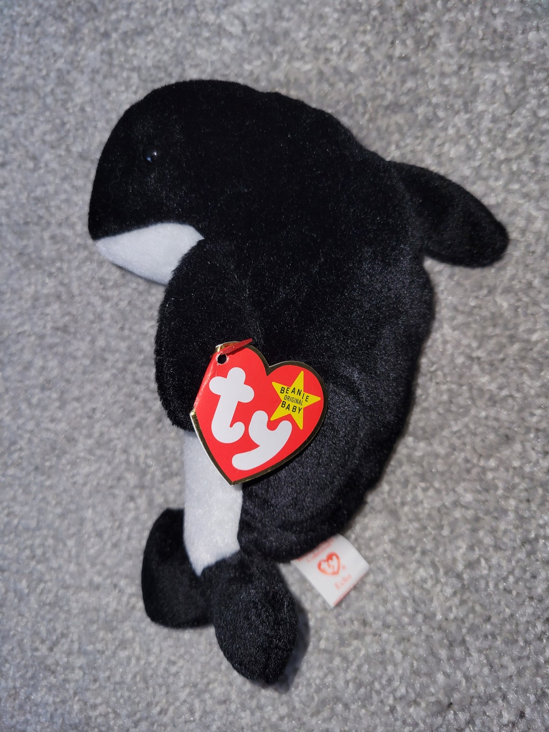 Authentic TY Beanie Baby - Waves the Whale - With Echo Tags! - Etsy