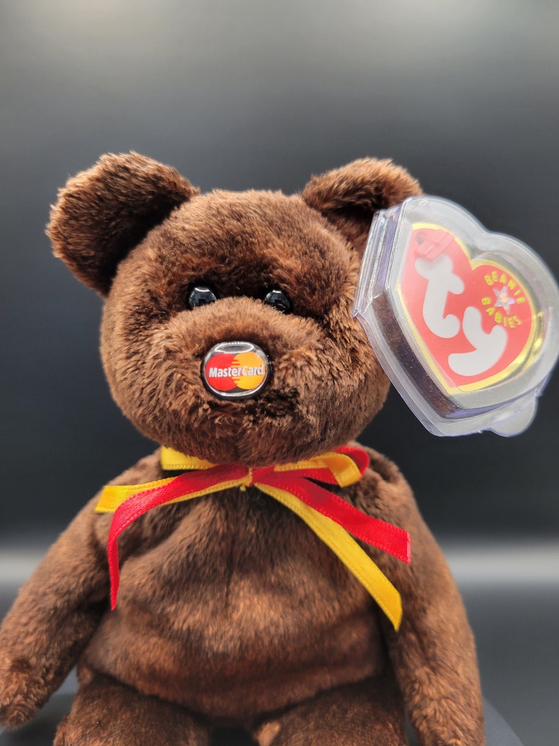 Authentic TY Beanie Baby - Mastercard Bear - Collectible - Etsy