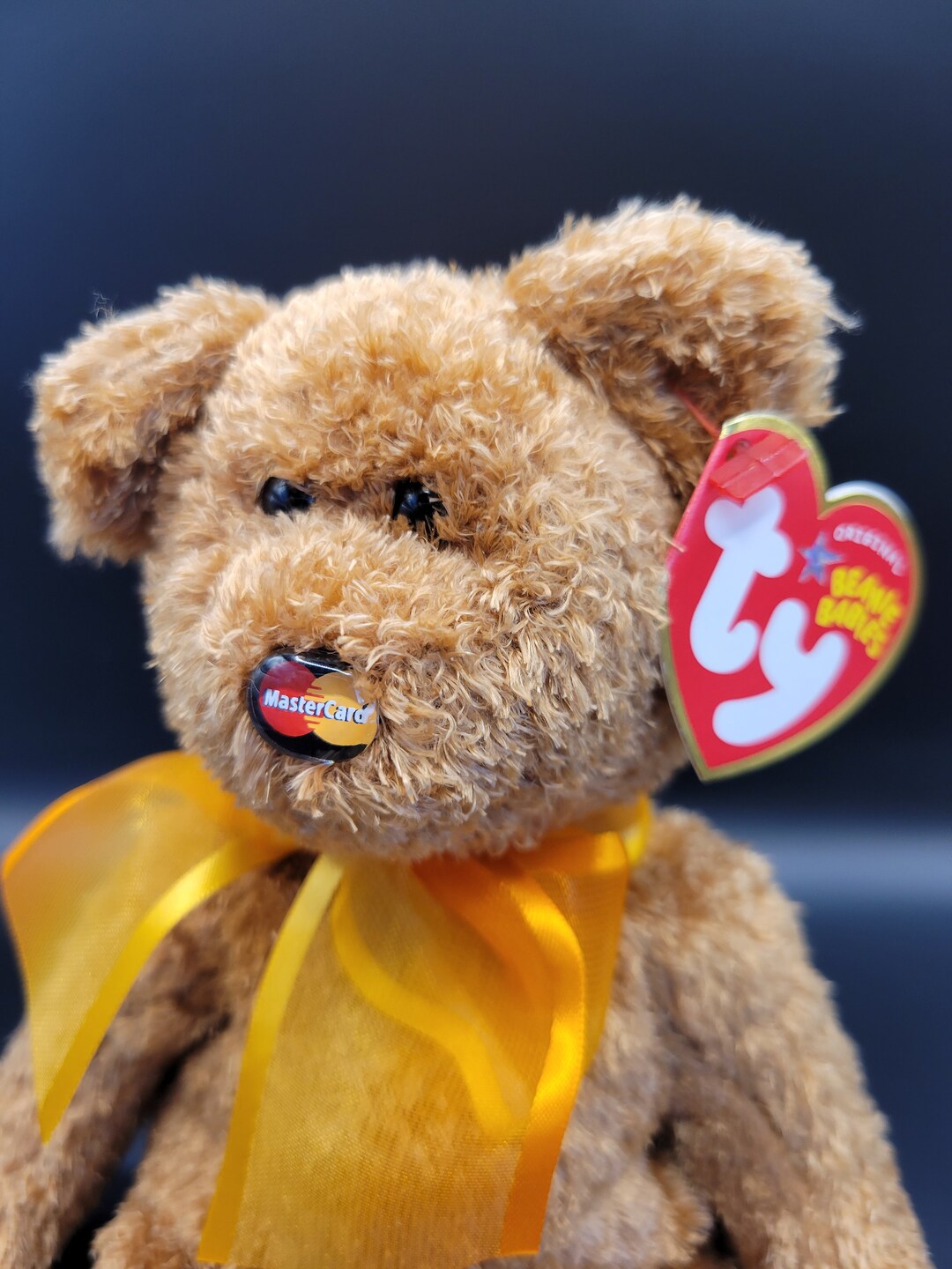 Authentic TY Beanie Baby - Mastercard Beanie V - Bear, Mastercard Bear ...