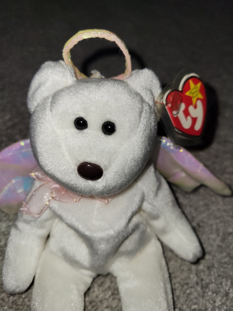 Authentic TY Beanie Baby Halo the Bear, Christian, Angel, Angel Bear ...
