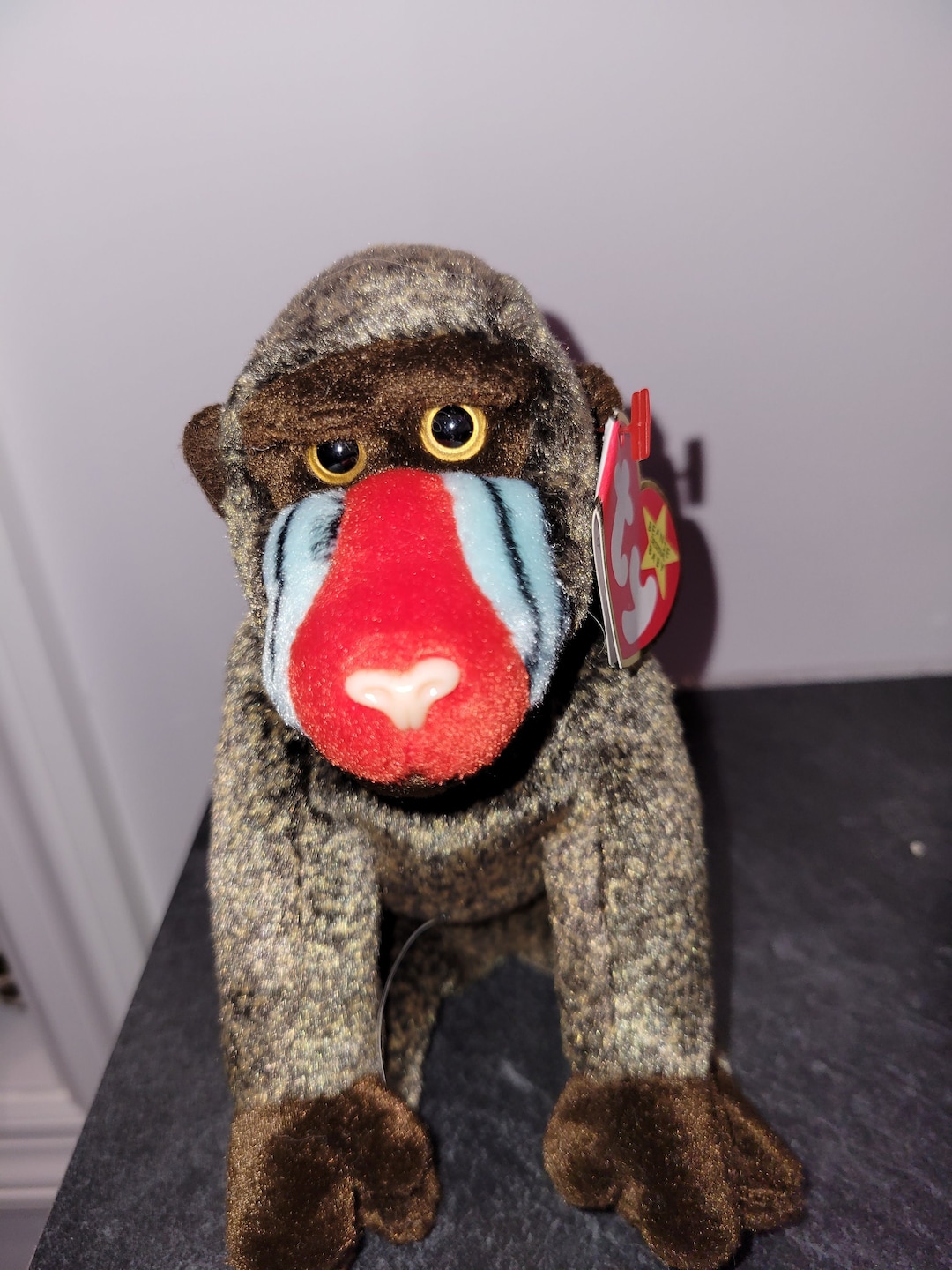 Authentic TY Beanie Baby - Cheeks the Baboon, Baboon, Tarzan, Jungle ...