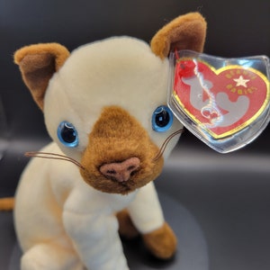 Authentic TY Beanie Baby - Siam the Siamese Cat Plush - Etsy