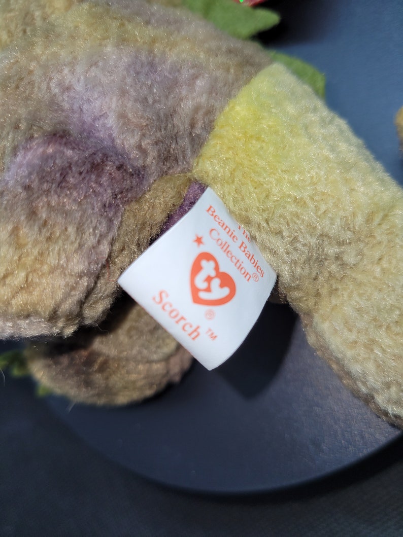 Authentic TY Beanie Baby Scorch the Dragon Fire Breather - Etsy