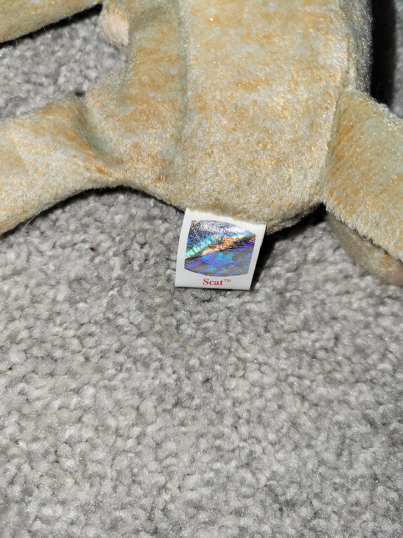 Authentic TY Beanie Baby Scat the Cat W/minor Error Cat - Etsy