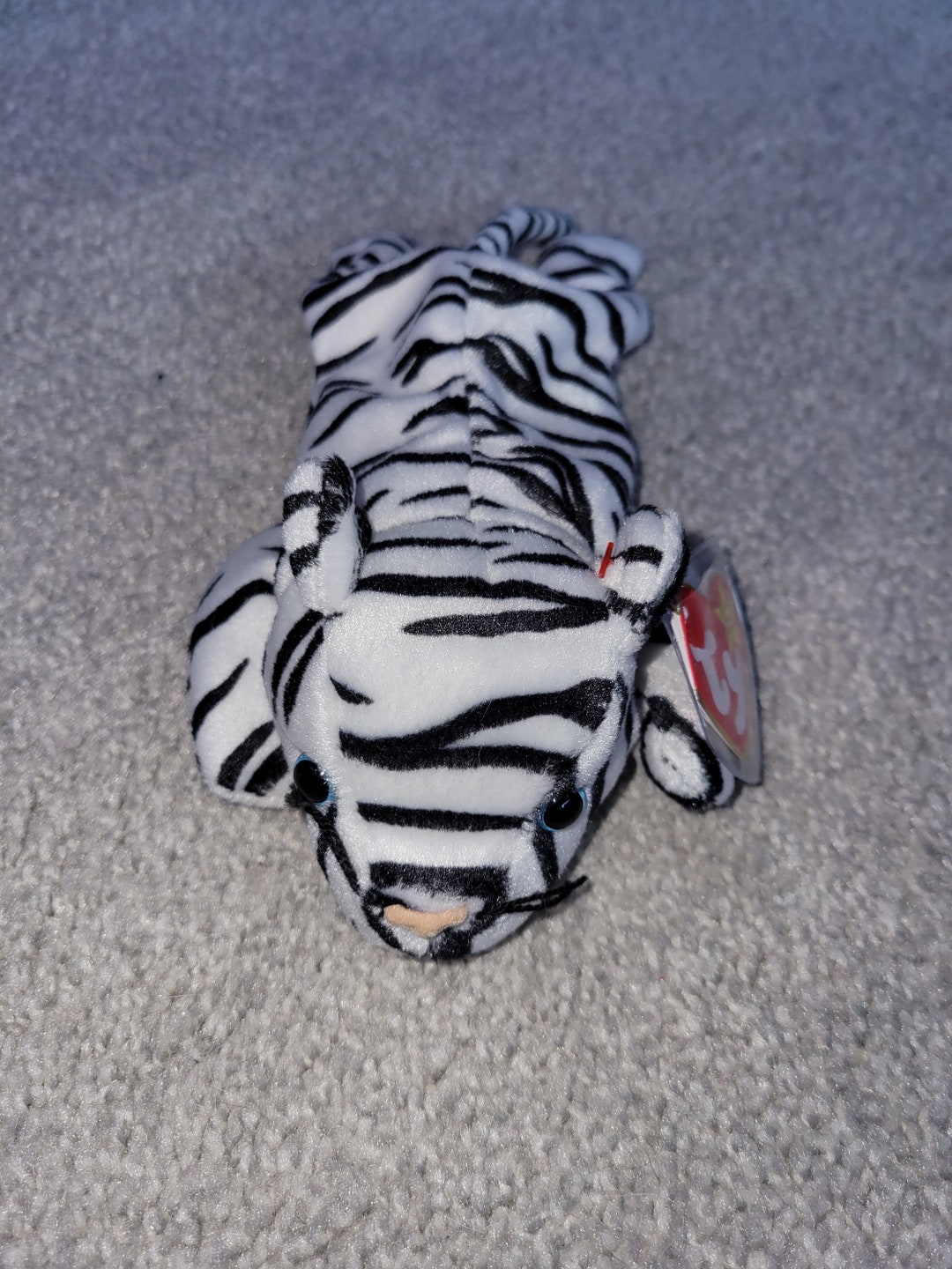 Authentic TY Beanie Baby - Blizzard the White Tiger Plush - Etsy
