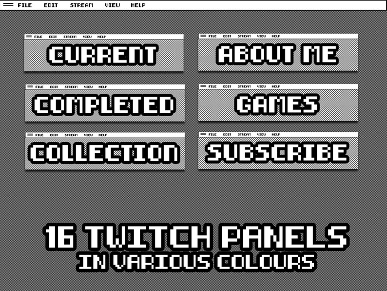 Retro Gamer Vintage PC Style Overlay Pack - Twitch, Youtube, Kick ...
