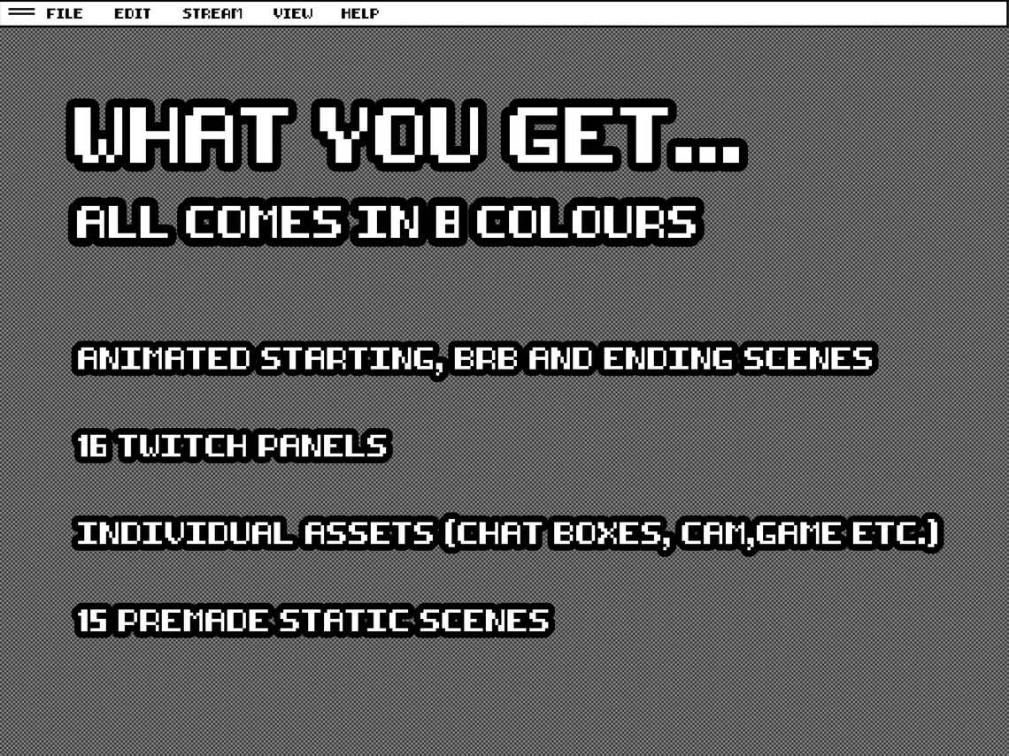 Retro Gamer Vintage PC Style Overlay Pack - Twitch, Youtube, Kick ...
