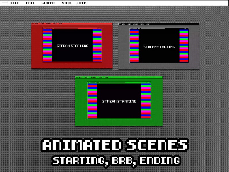 Retro Gamer Vintage PC Style Overlay Pack - Twitch, Youtube, Kick ...