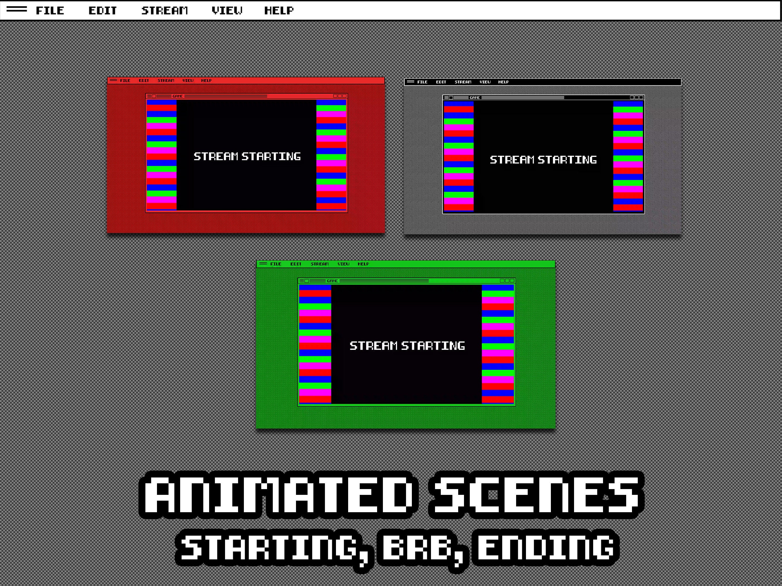 Retro Gamer Vintage PC Style Overlay Pack - Twitch, Youtube, Kick ...