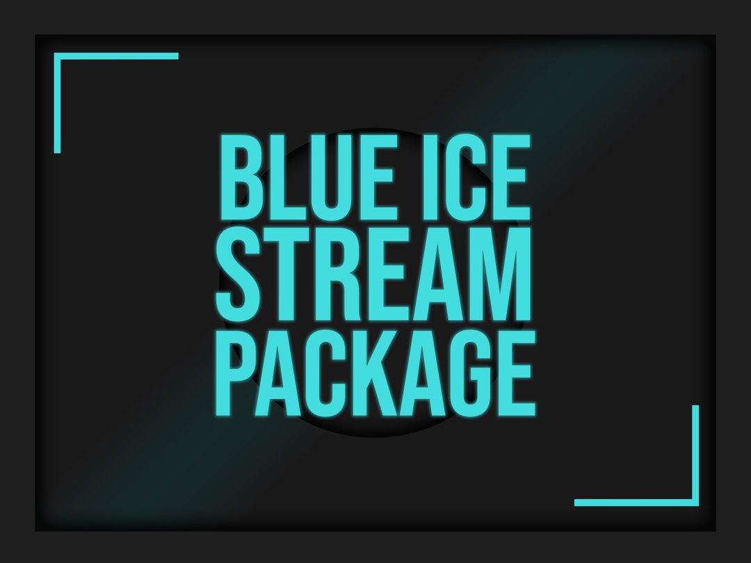 Blue Ice Stream Twitch Overlay Package Animated Scenes stinger - Etsy