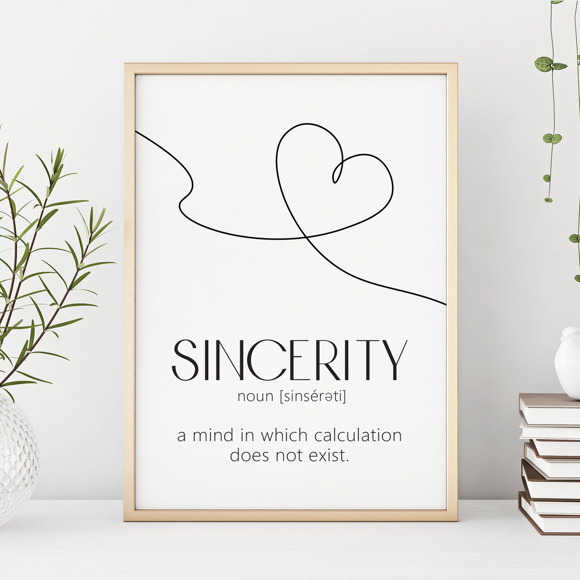 Sincerity Definition Poster, Home Definition Print, Typo Print, Typo ...