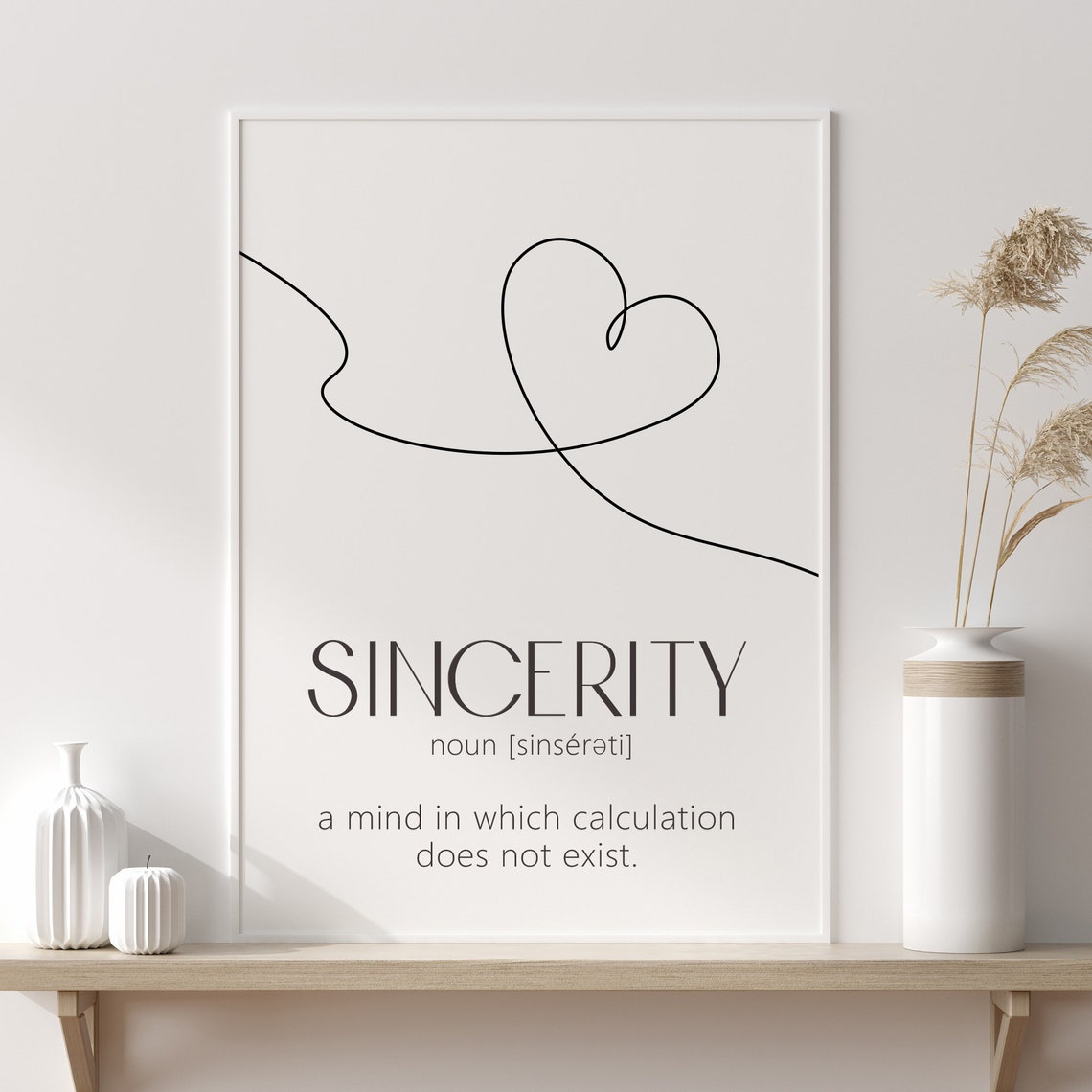 Sincerity Definition Poster, Home Definition Print, Typo Print, Typo ...