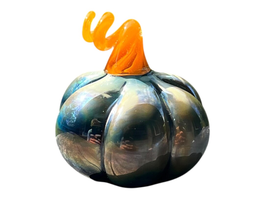 Borosilicate Glass Fume Black Pumpkin | Fall Decoration | Small Pumpkin ...
