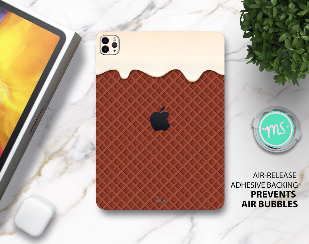 Ice Cream Melted on the Chocolate Wafers Premium 3M Skin for All Ipad ...