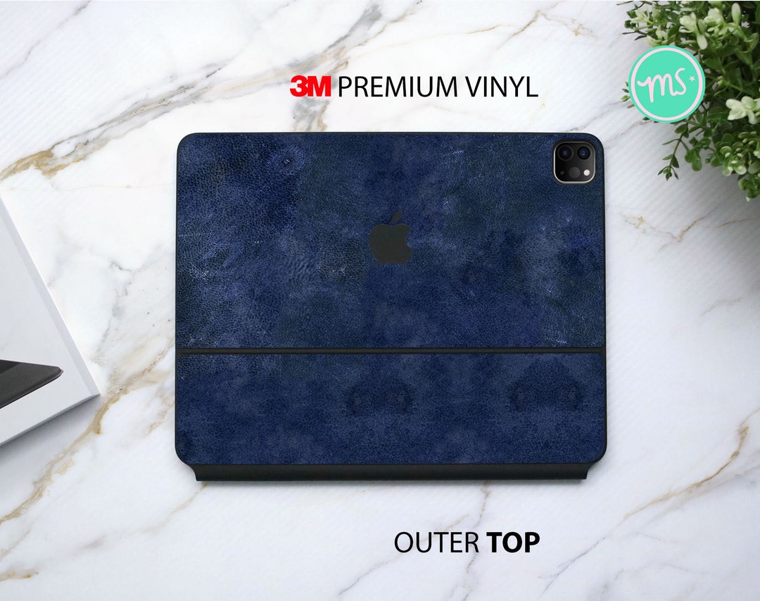 Solid Dark Blue Texture With Scuff Effect iPad Magic Keyboard Case 3M ...