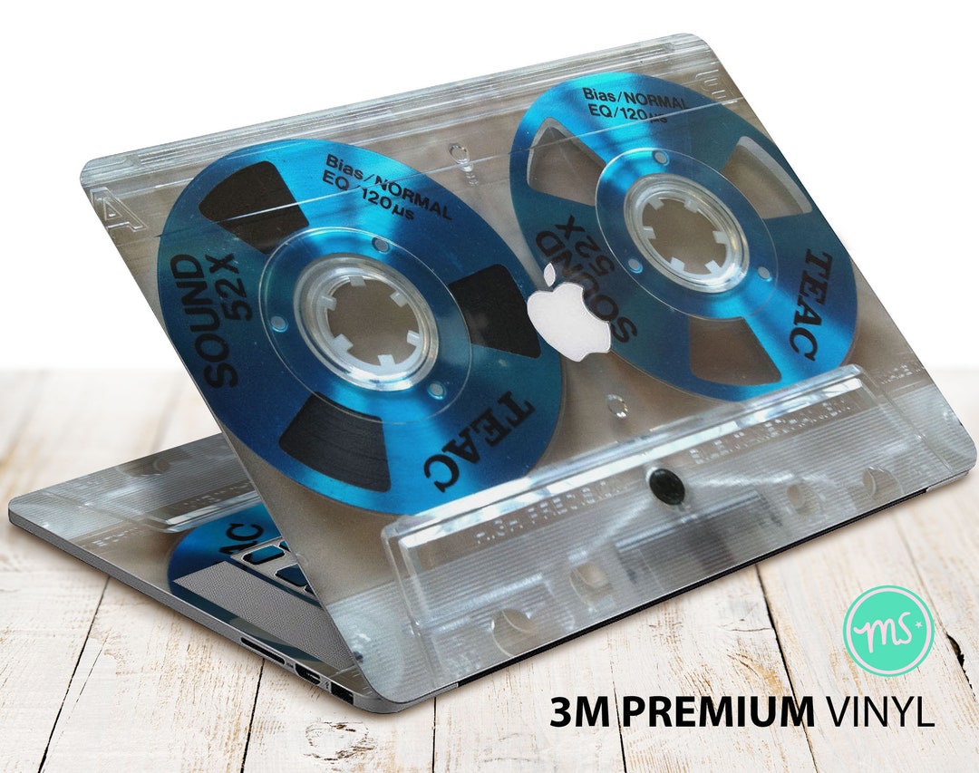 Vintage Transparent Audio Cassette , Skin for MacBook Premium 3M Vinyl ...