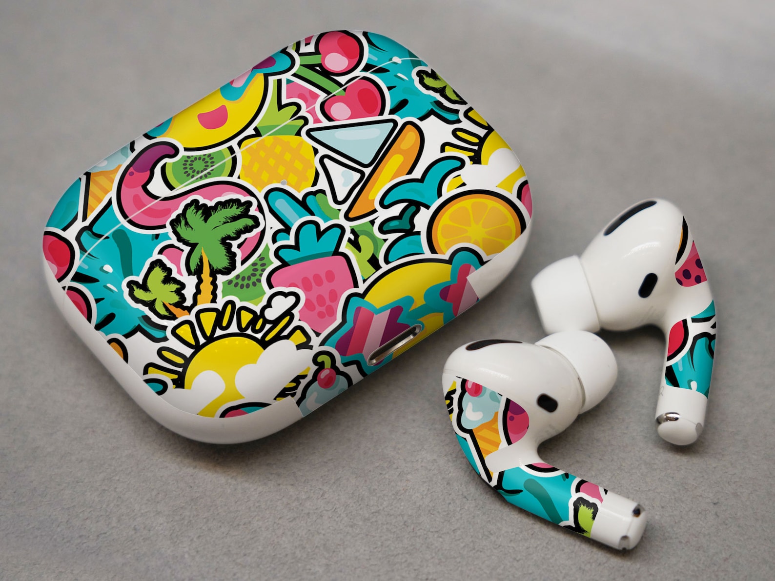 Cartoon artwork cool design vinyl for AirPods mood Cute | Etsy