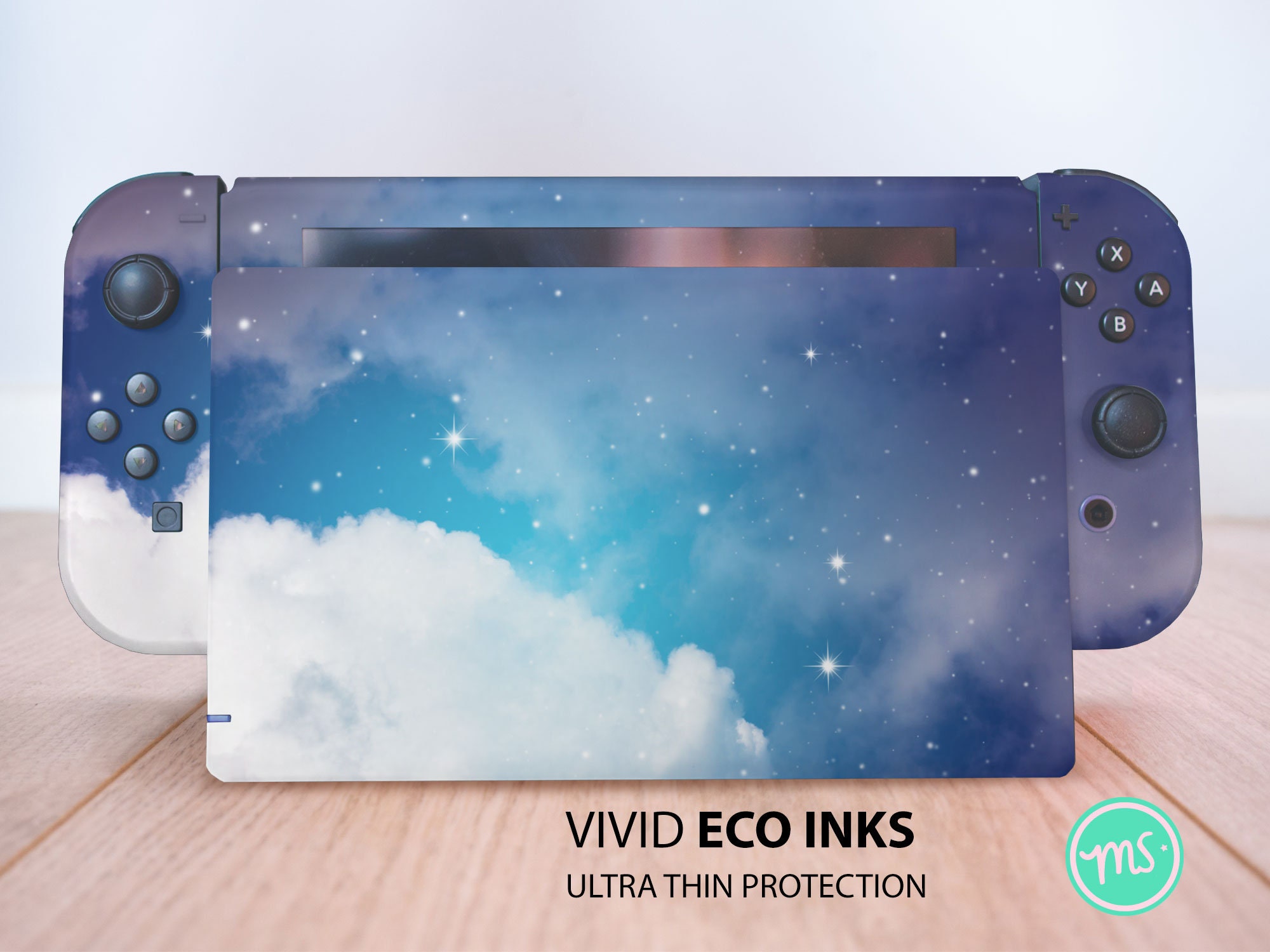 Night starry sky with clouds Nintendo skin night sky lite | Etsy