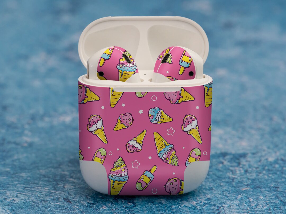 Sweet Colored Ice Cream , Trendy Print , Decal for Airpods Premium 3M ...