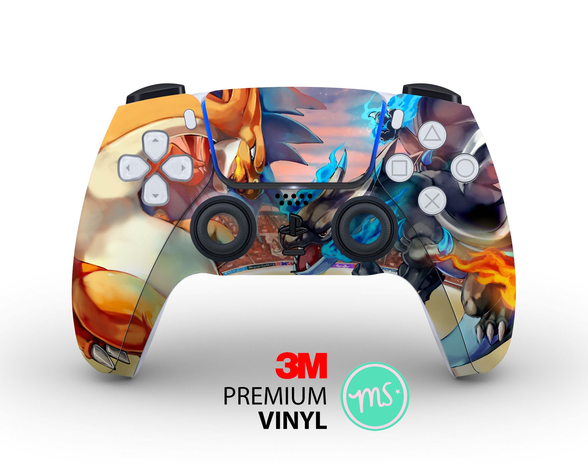 Mega Charizard Poster Pro Controller Skin 3M Vinyl Skin for the Sony PS ...
