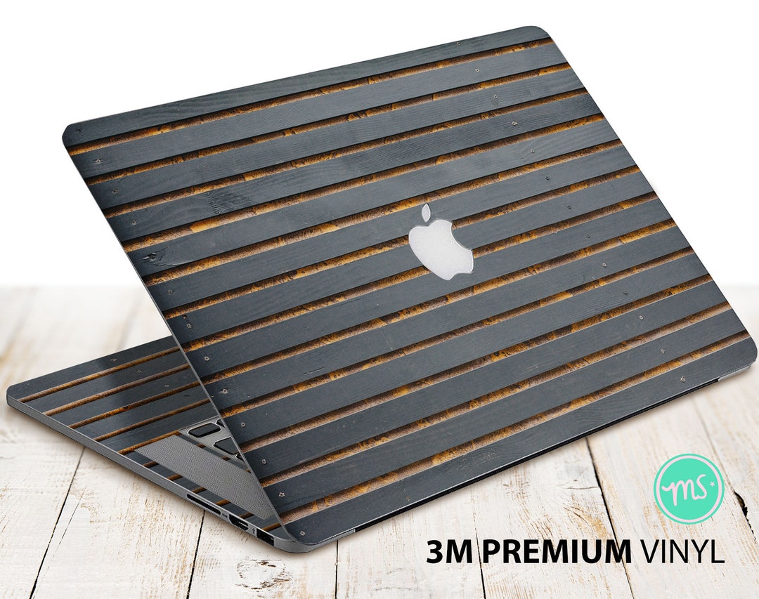 Black Wood Planks Texture Laptop Skin Premium 3M Vinyl Sticker for All ...