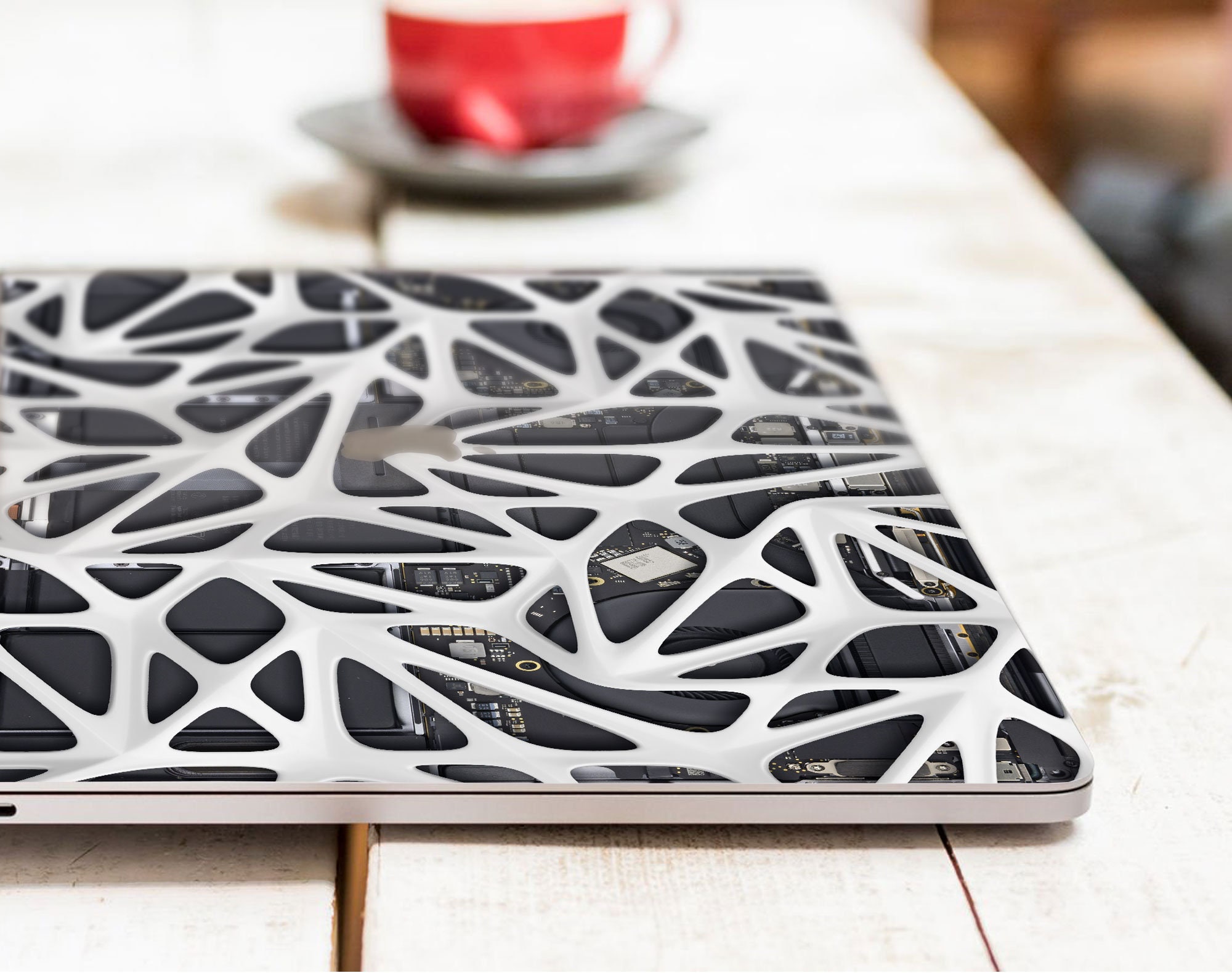 Silver Cut Out Web , Design Drawing , Decal for MacBook Premium 3M ...