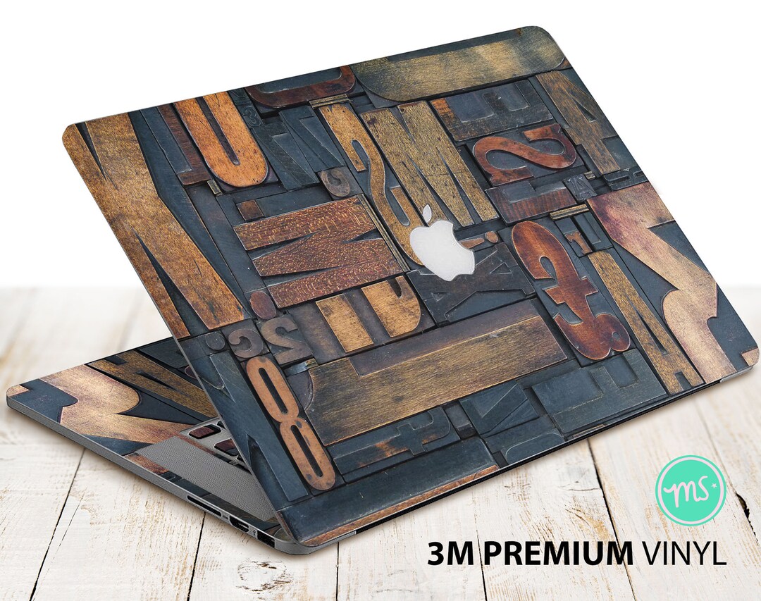 Vintage Alphabet Poster Laptop Skin Premium 3M Vinyl Sticker for All ...