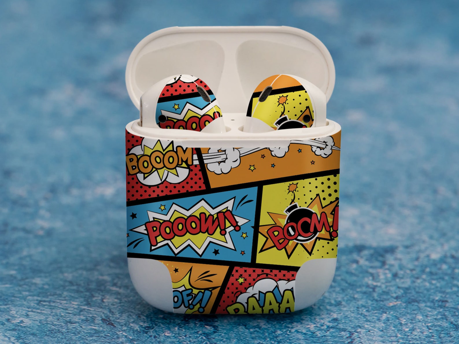 Pop Art Design BOOM Decal for Airpods Comic Custom Name | Etsy