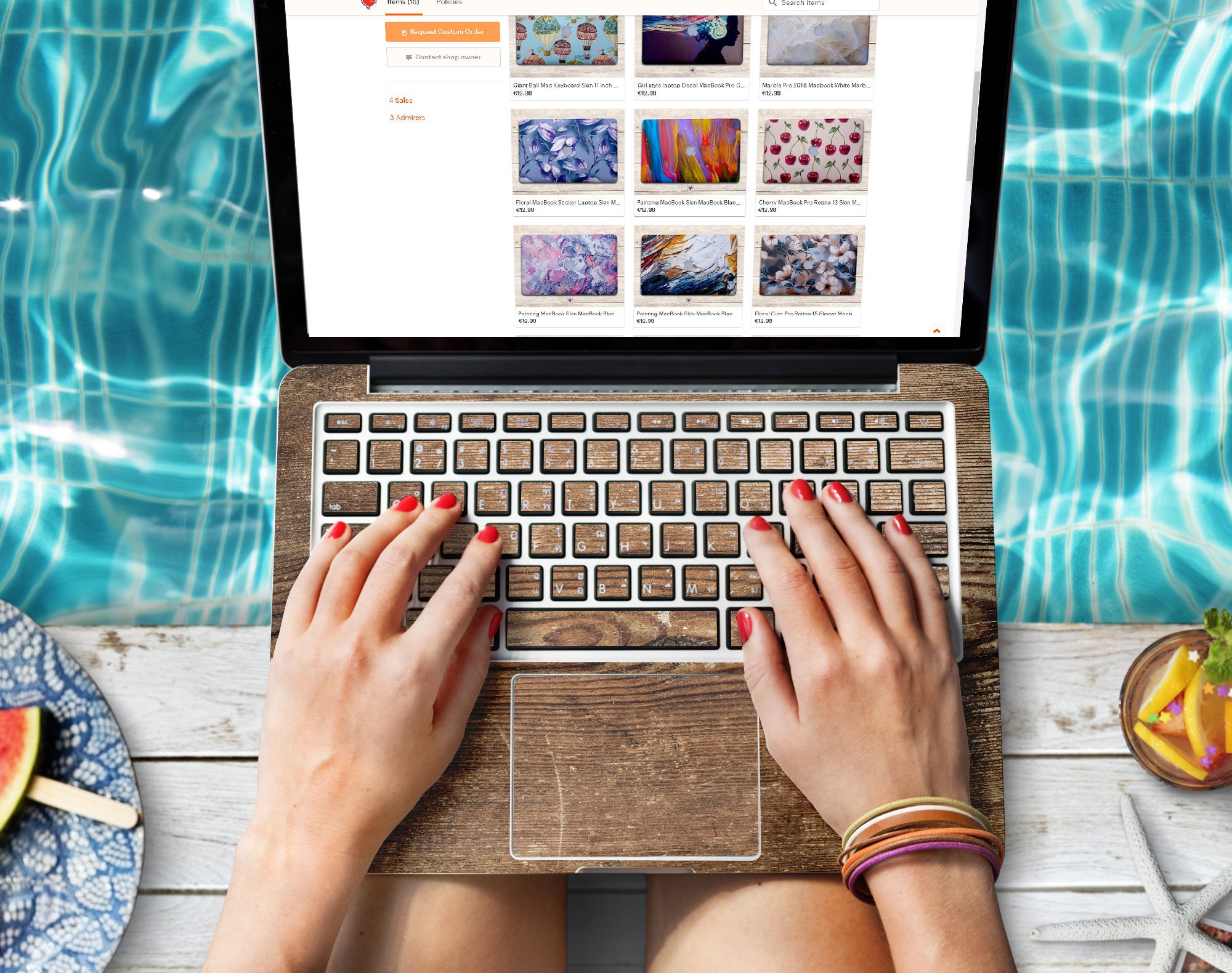 Tattered wood texture laptop skin Tattered A2289 decal wood | Etsy